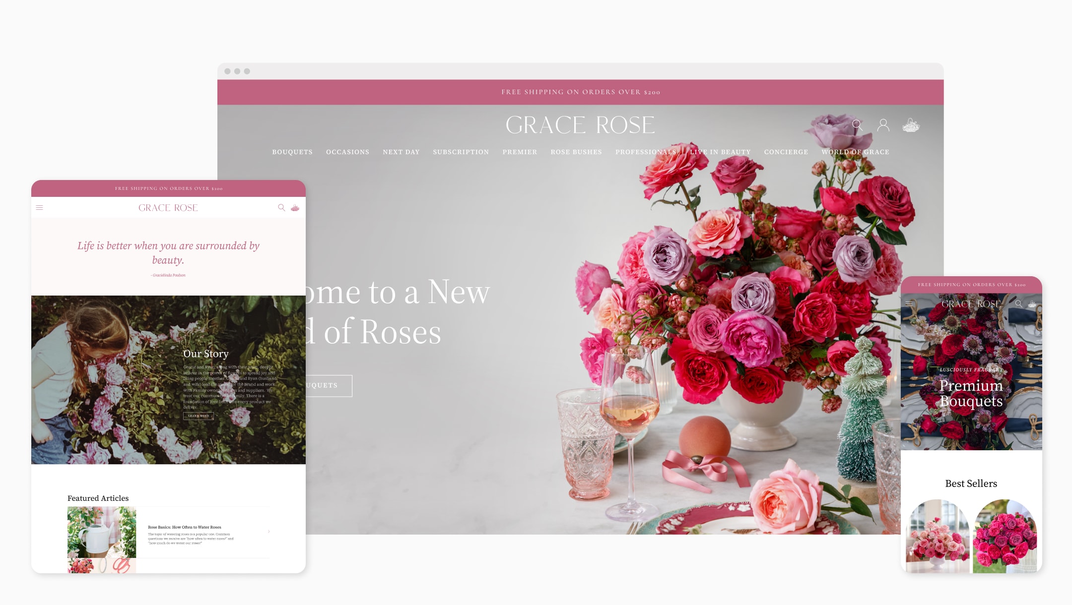Grace Rose Website & Digital Marketing | Cuker Work