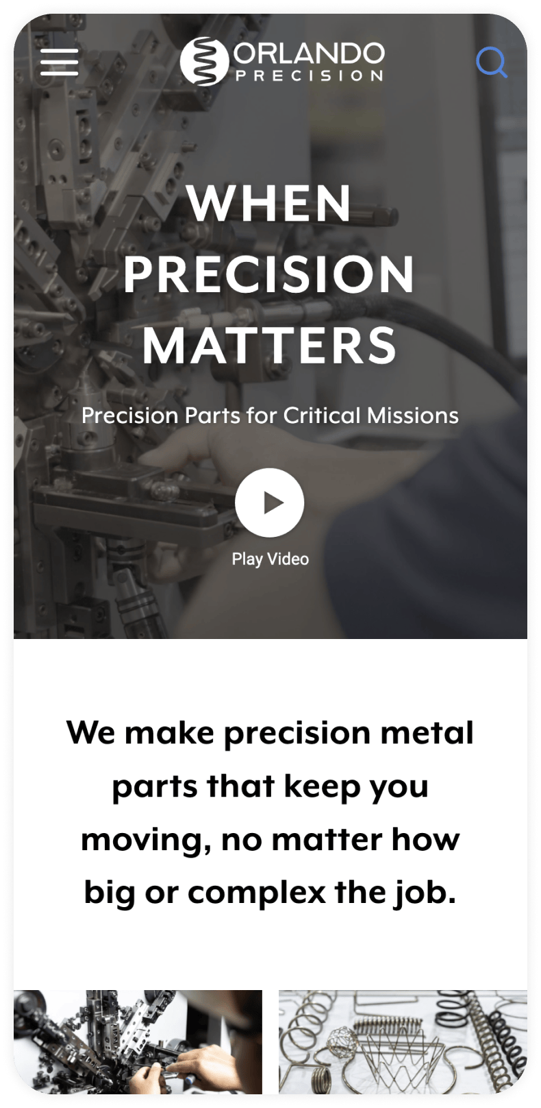 Orlando Precision Brand Elevation & Website | Cuker Work
